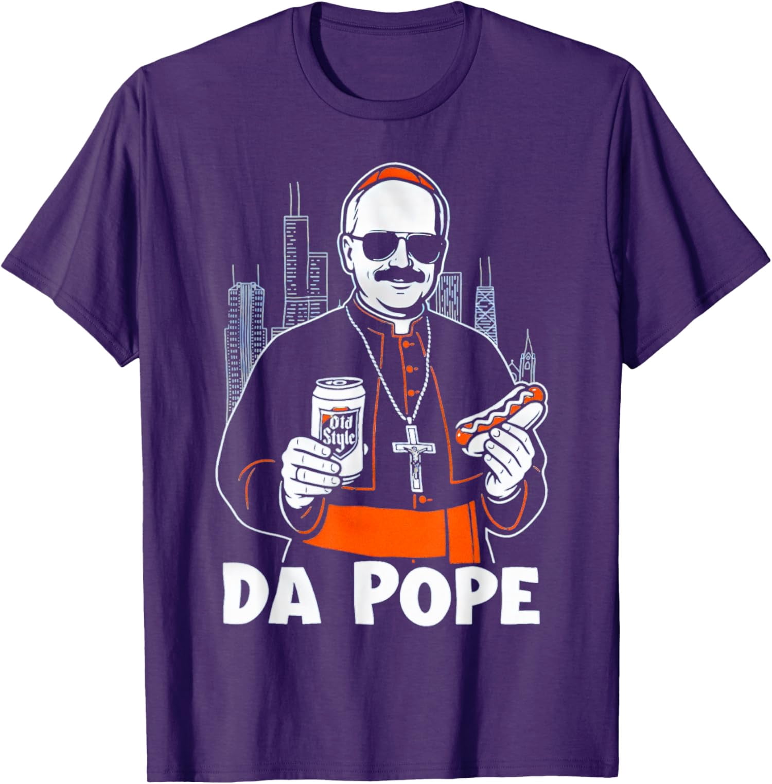 Da Pope From America - Funny Pope Leo XIV Chicago Design with Beer, Hot ...