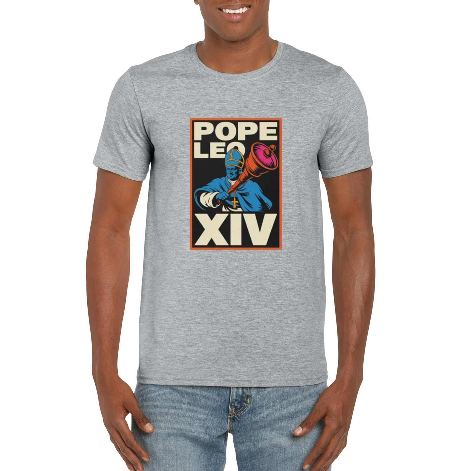Da Pope Leo XIV Baseball Tribute Religious Humor Sports Graphic T-Shirt, for men & women, up to ...