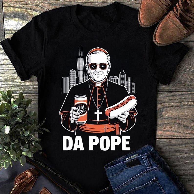 Da Pope Unisex T-Shirt, Pope Robert Prevost Shirt,Religious Tee,Pope ...