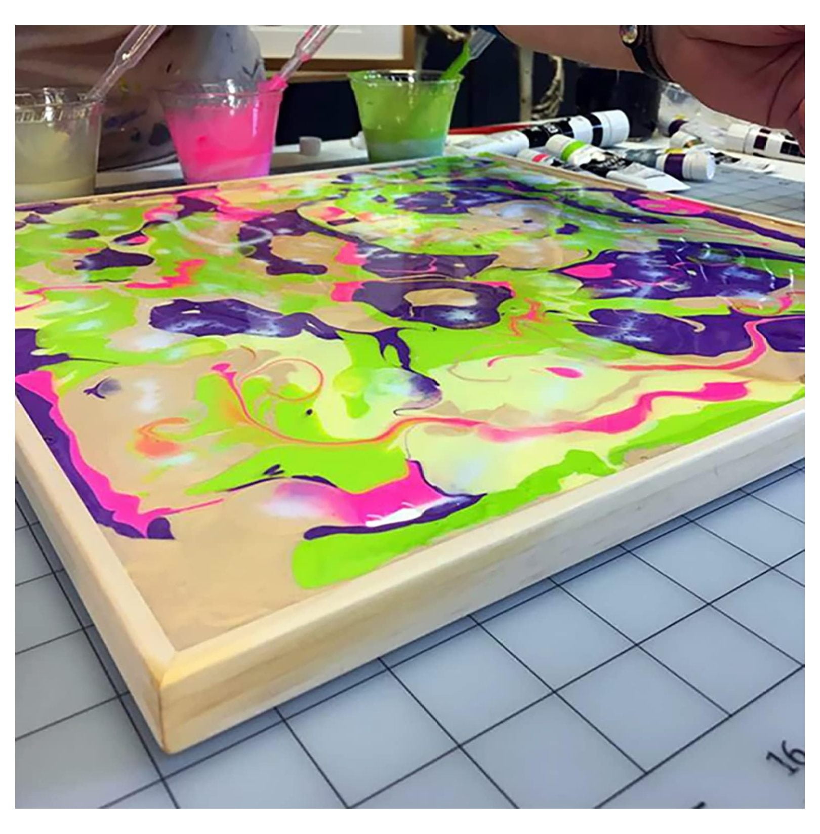 Da Pro Liquid Art Multi-Media Panel 18x24, 1-1/2" Deep Gesso Board with ...