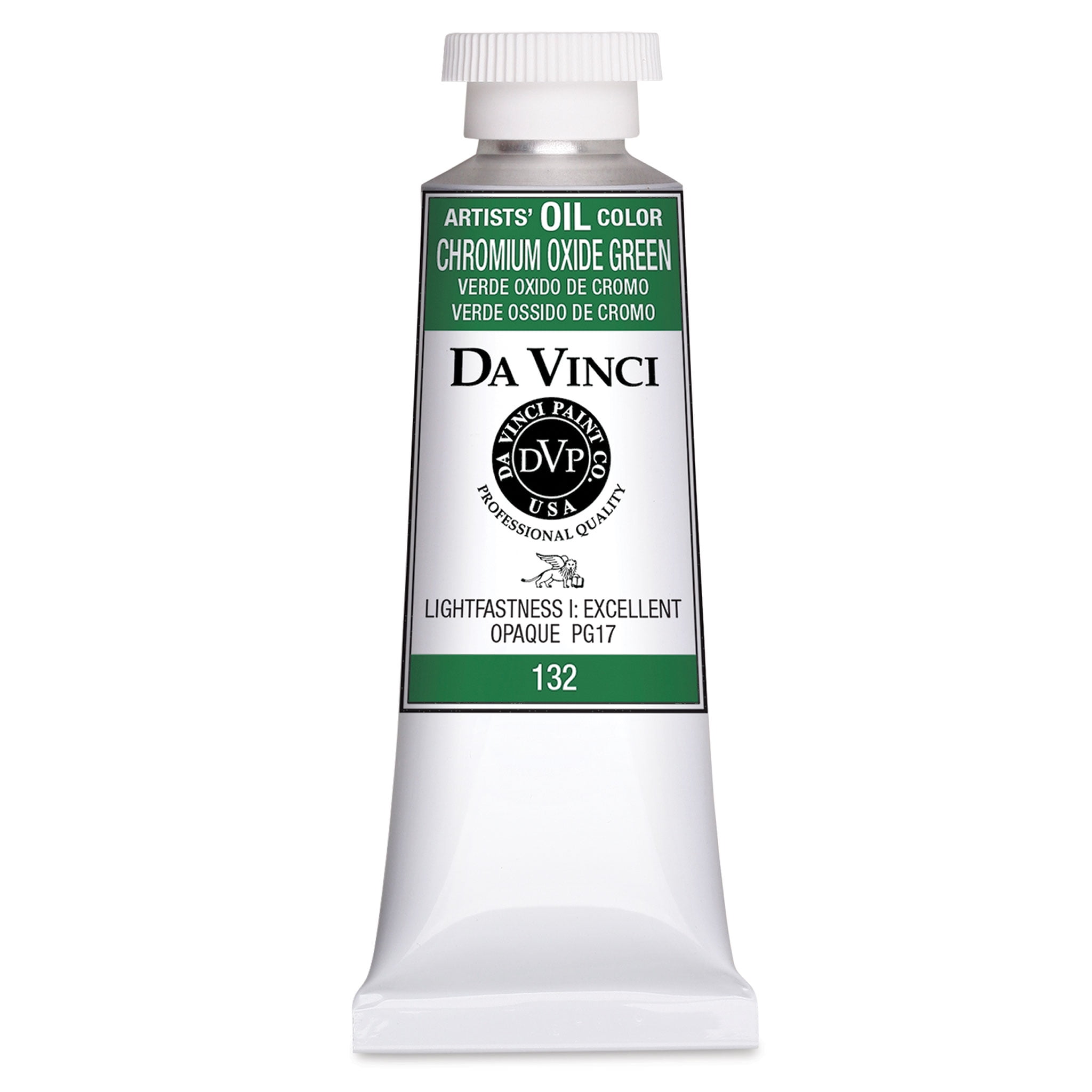 Da Vinci Artists' Oil Color - Chromium Oxide Green, 37 ml Tube ...