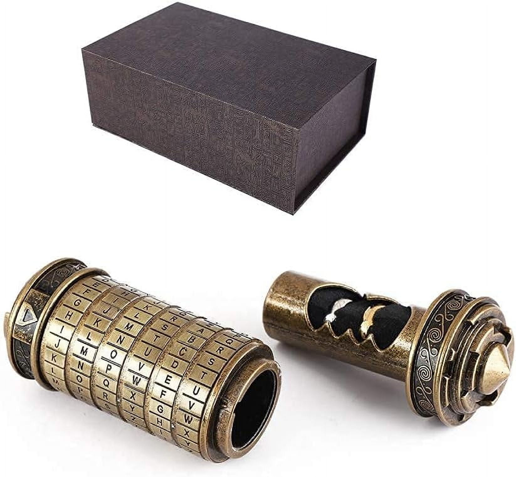 Da Vinci Code Cryptex Letter Password Lock Ring Holder Valentine's Day ...