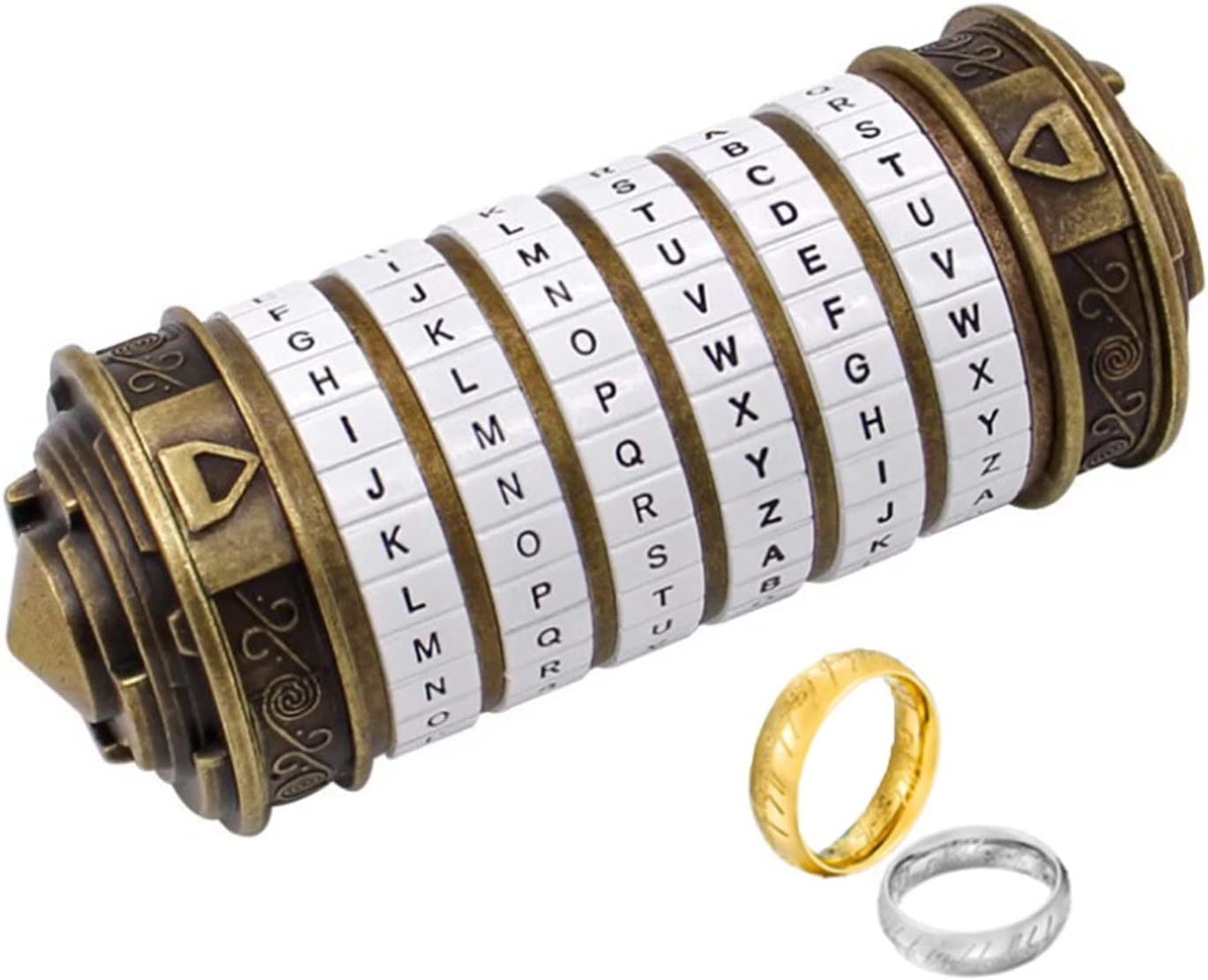 Da Vinci Code Cryptex Letter Password Lock Ring Holder Valentine's Day ...