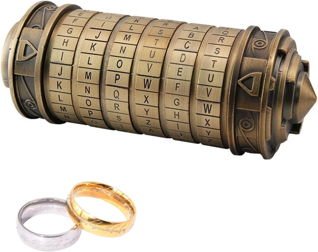 Da Vinci Code Mini Cryptex Lock, Small Cryptex, Money Puzzle Box Lock ...