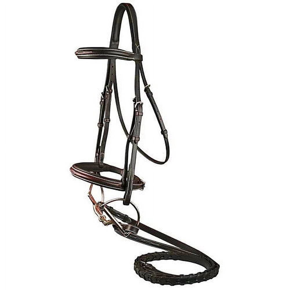 DaVinci Fancy Raised Comfort Bridle Horse Chestnut - Walmart.com