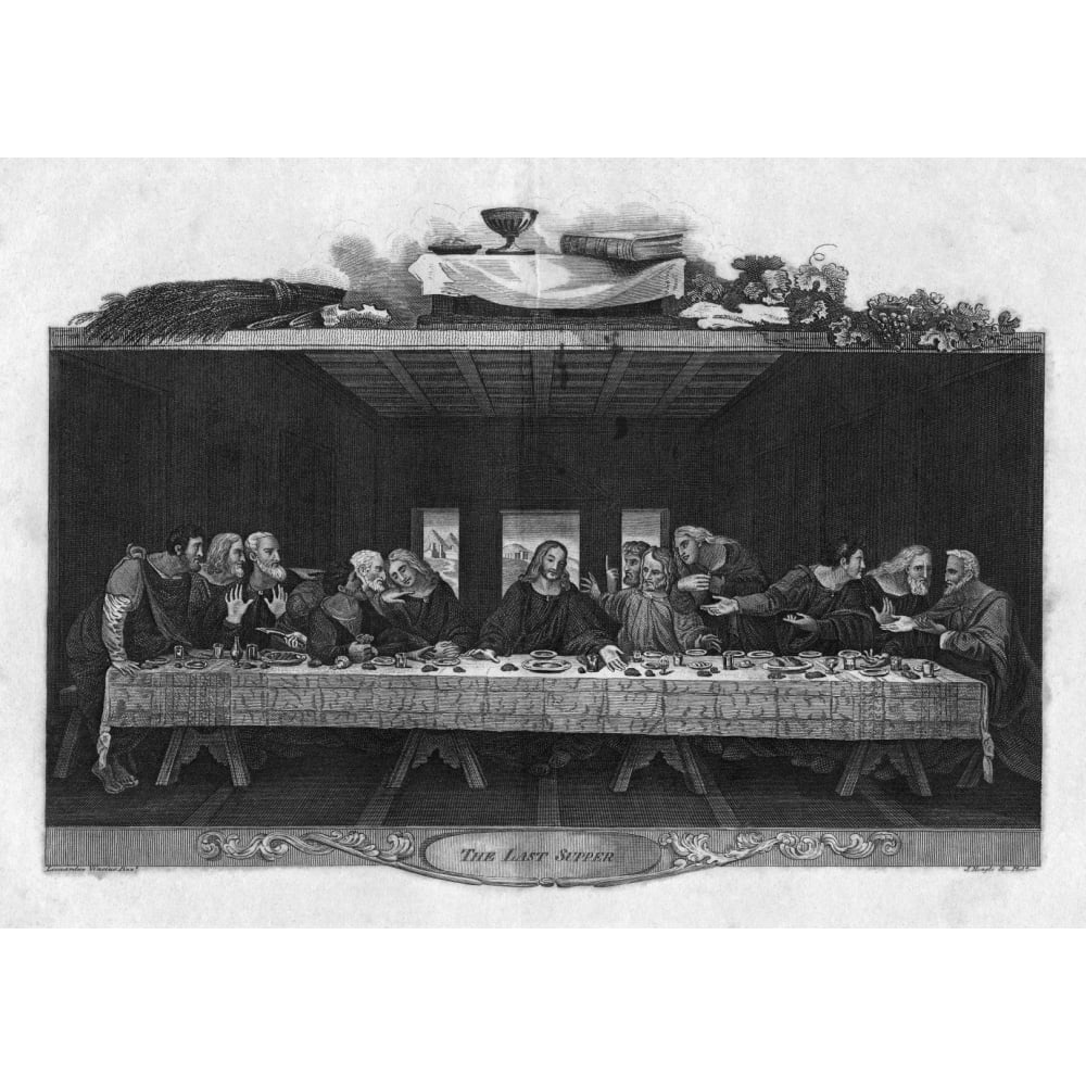 Da Vinci: Last Supper. /N'The Last Supper.' Copper Engraving By James ...