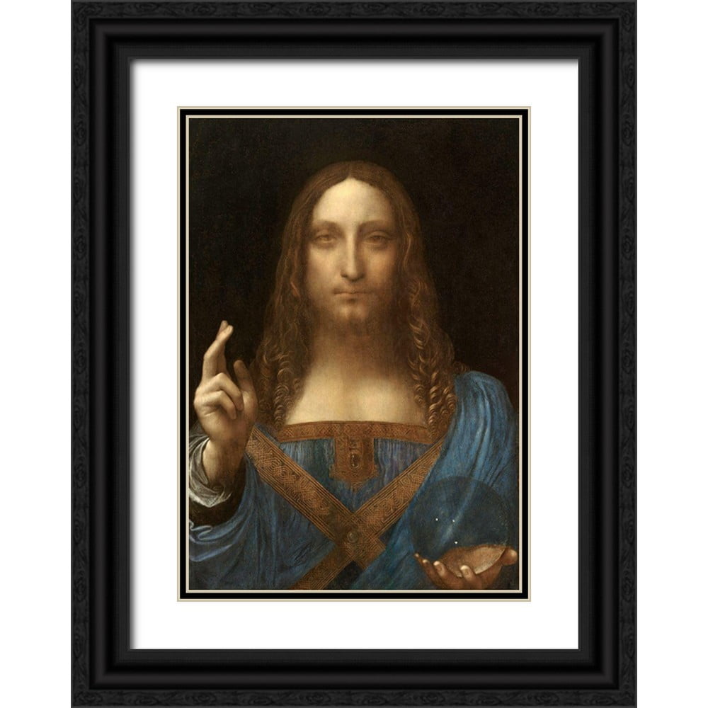 Da Vinci, Leonardo 11x14 Black Ornate Wood Framed with Double Matting ...