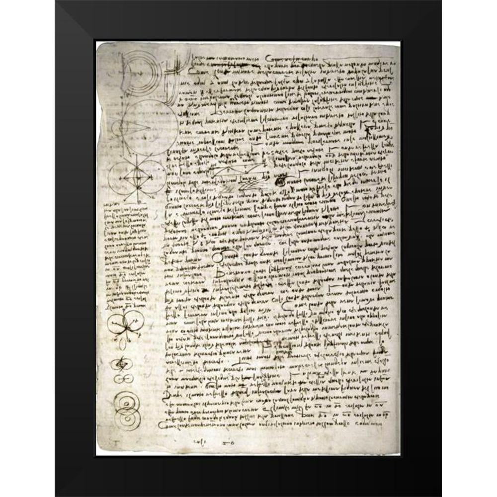 Da Vinci, Leonardo 19x24 Black Modern Framed Museum Art Print Titled ...