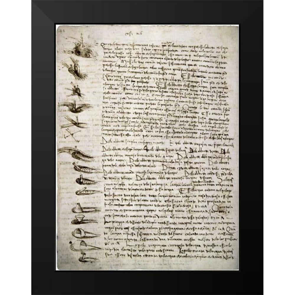 Da Vinci, Leonardo 19x24 Black Modern Framed Museum Art Print Titled ...