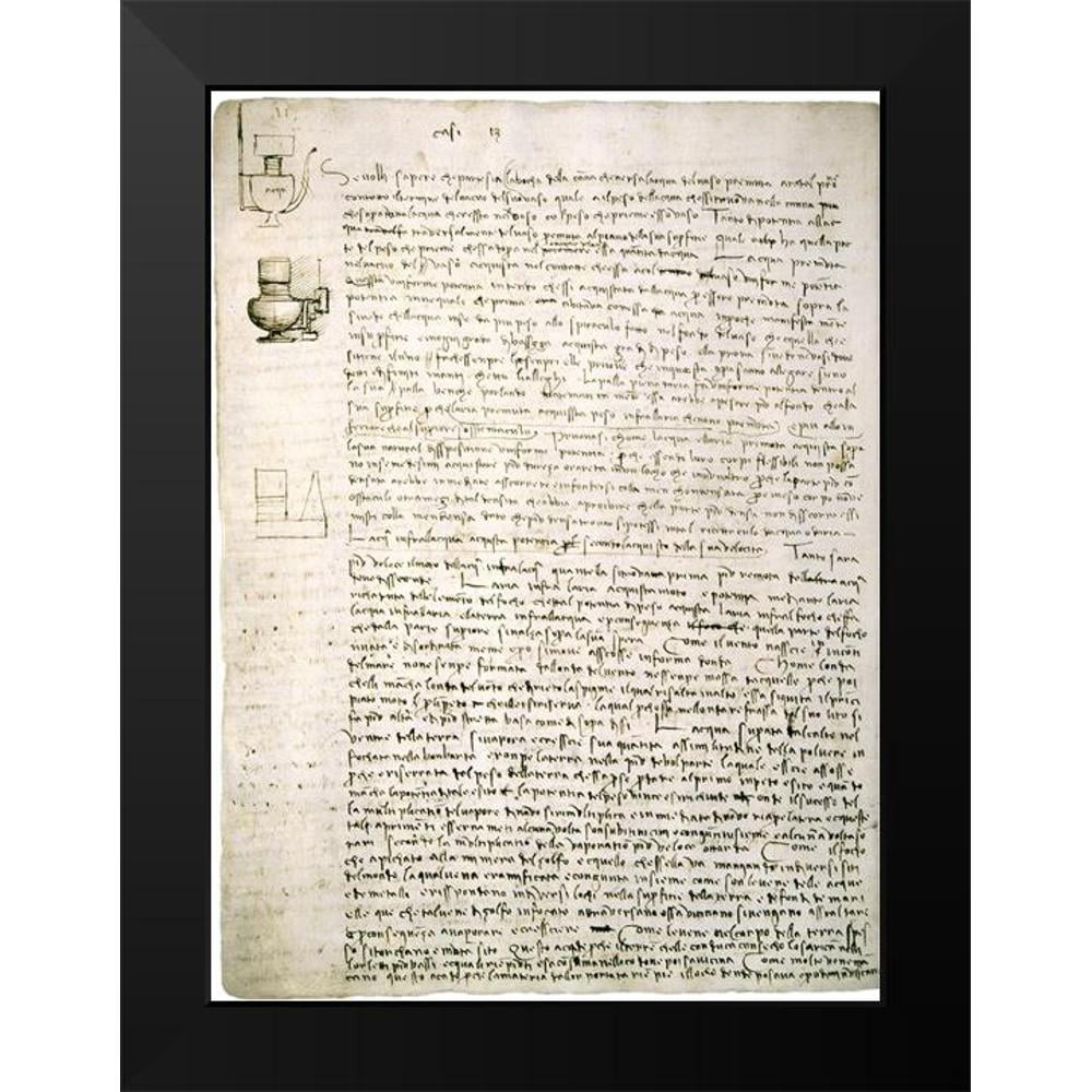 Da Vinci, Leonardo 19x24 Black Modern Framed Museum Art Print Titled ...