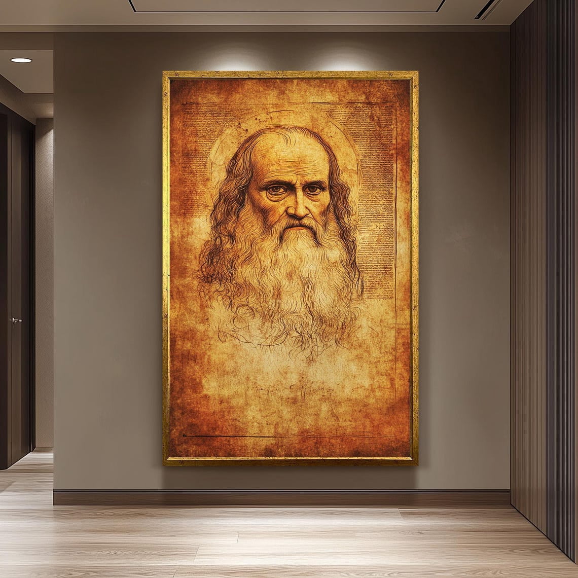 Da Vinci Portrait Print Renaissance Art Italian Home Decor, Stretched ...