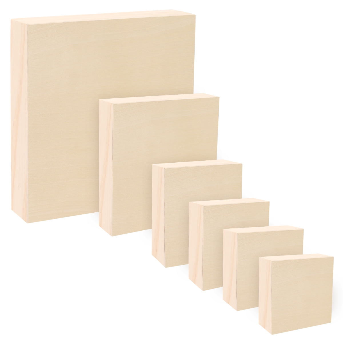 Da Vinci Pro Birch Wood Panel 1-5/8" Deep – Bundle of 6 Square Panels ...