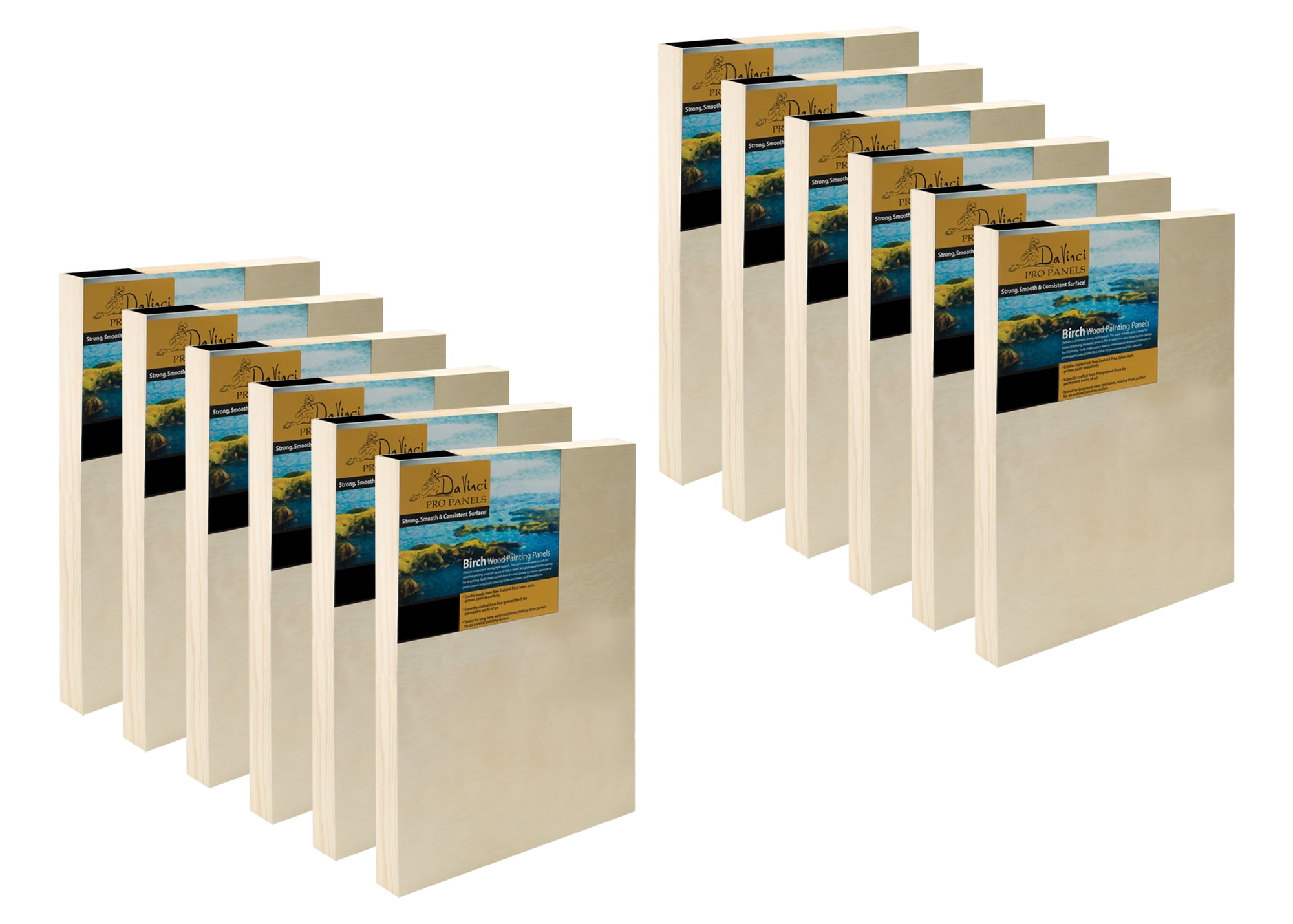 Da Vinci Pro Birch Wood Panel 7/8" Deep – 5x7" - 12 Pack - Fine ...