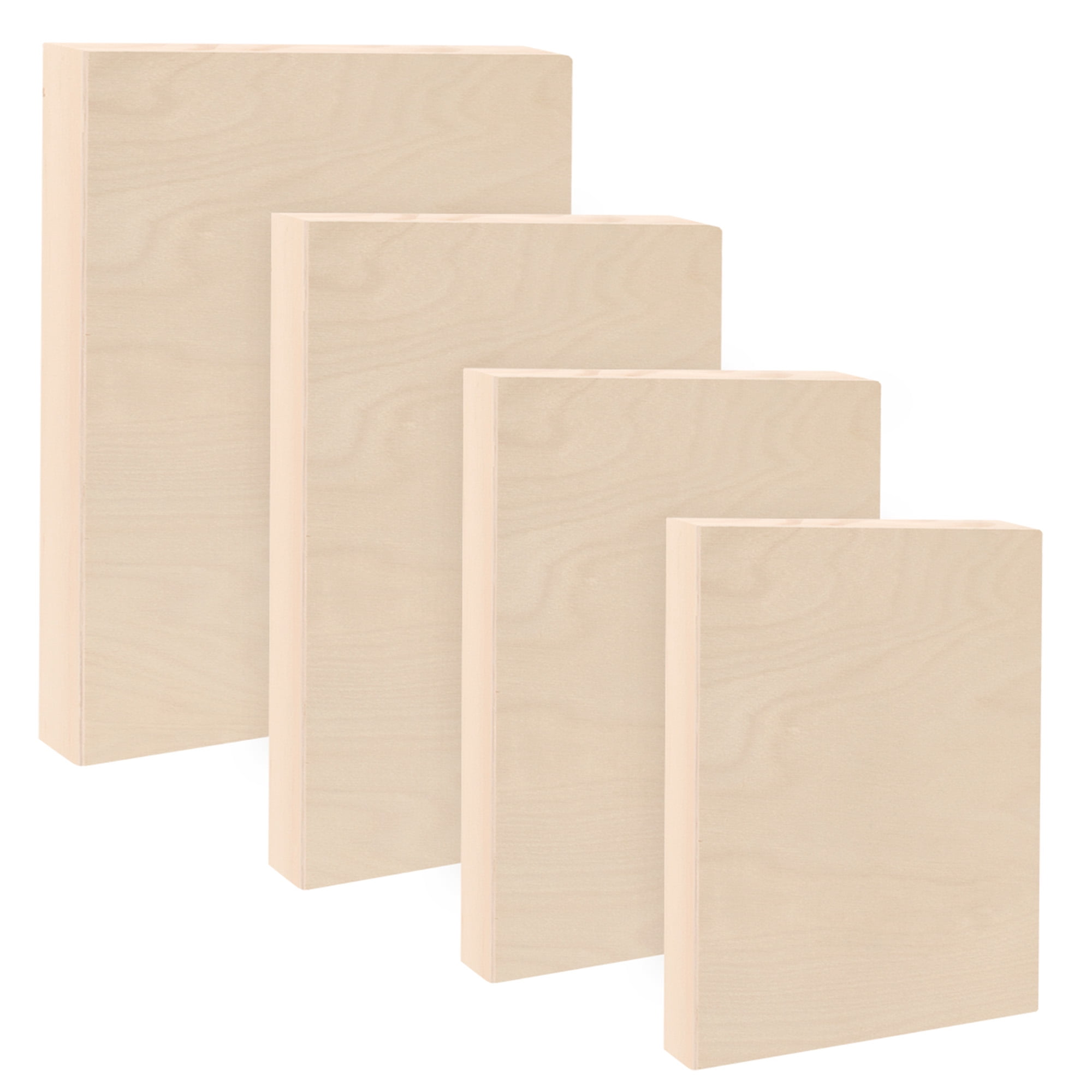 Da Vinci Pro Birch Wood Panel 7/8" Deep – Bundle of 4 Small Rectangular ...