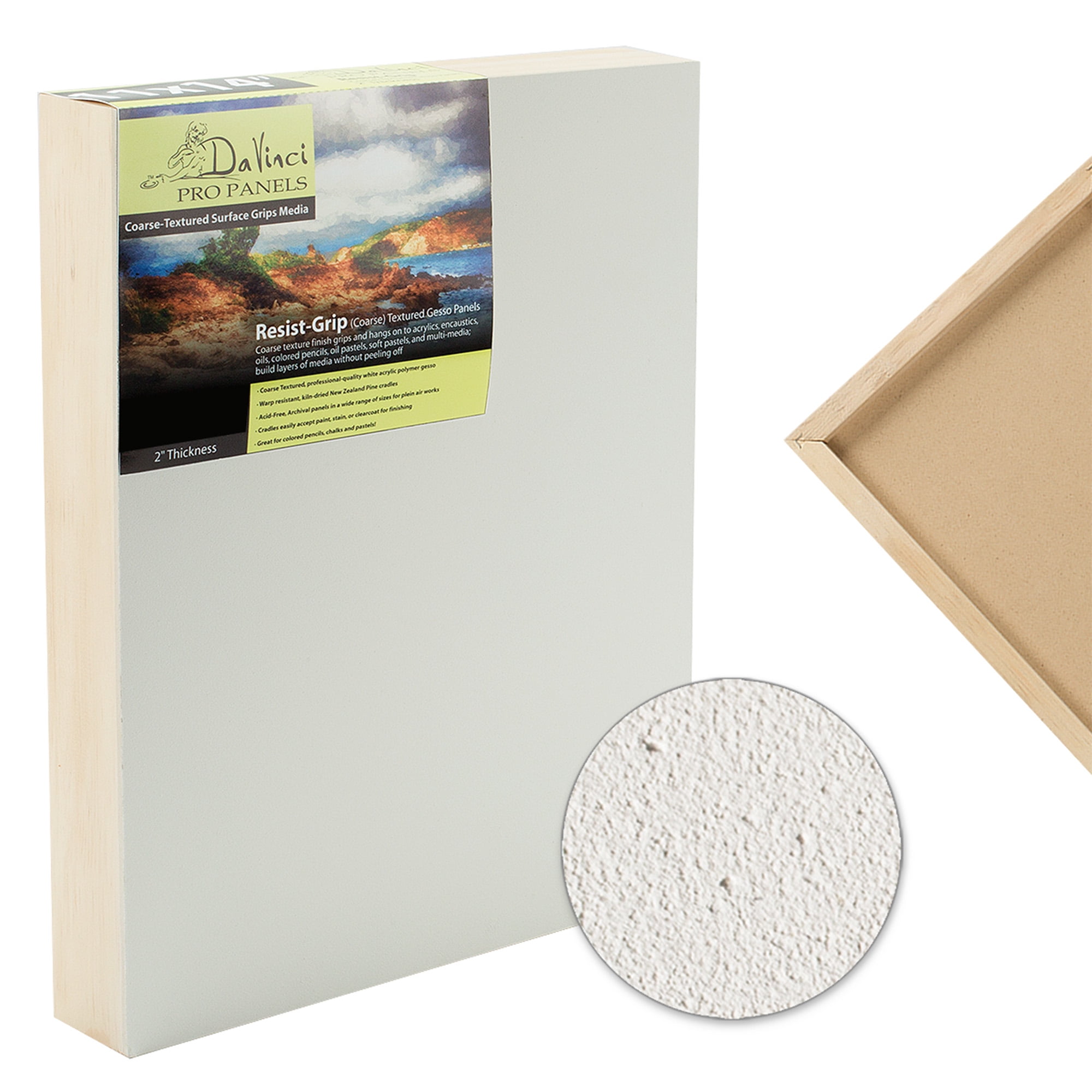 Da Vinci Pro Resist-Grip Coarse Textured Gesso Board, 12x16", 2" Depth ...