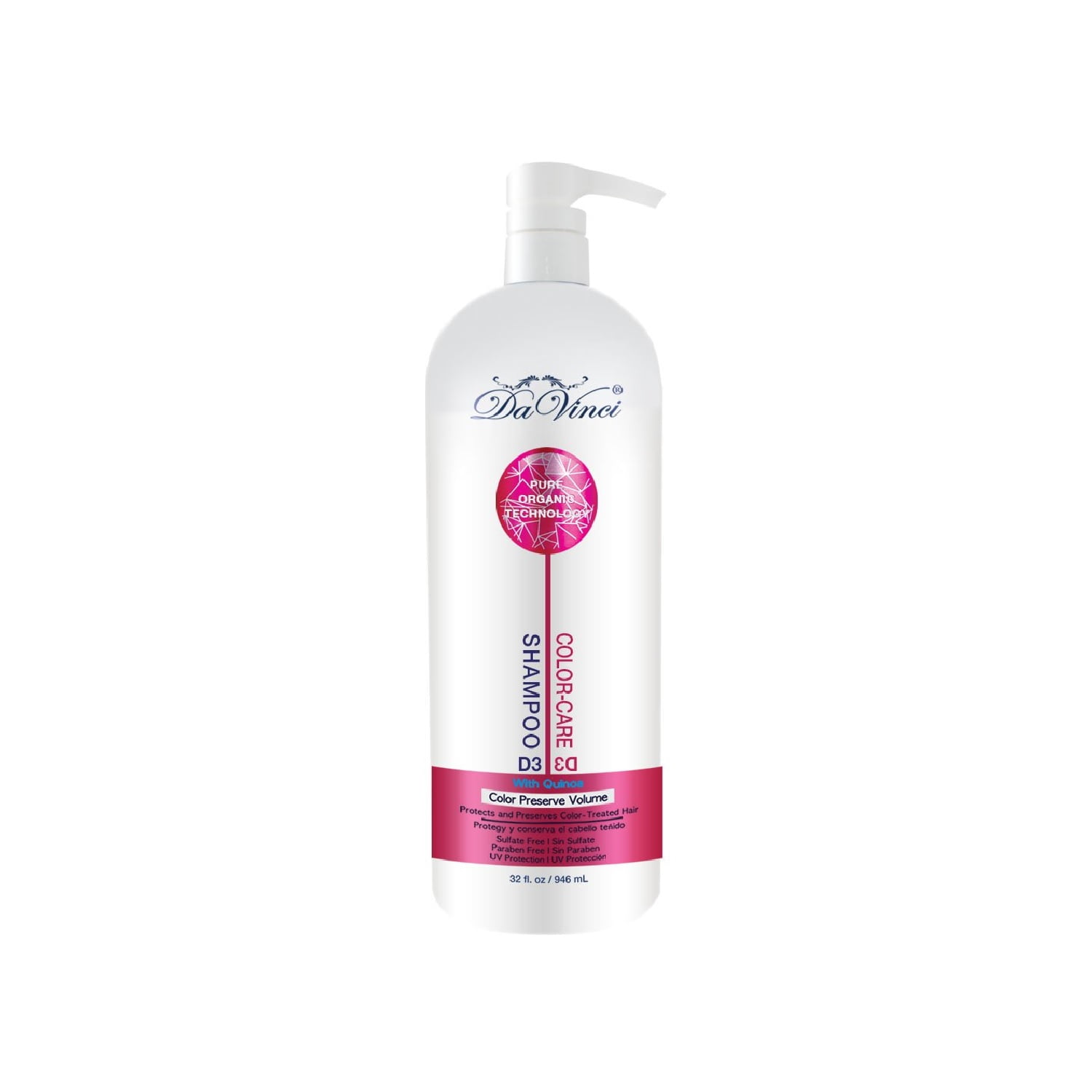 Da Vinci Pure Organic Technology Color-Care Shampoo D3, 32 oz - Walmart.com