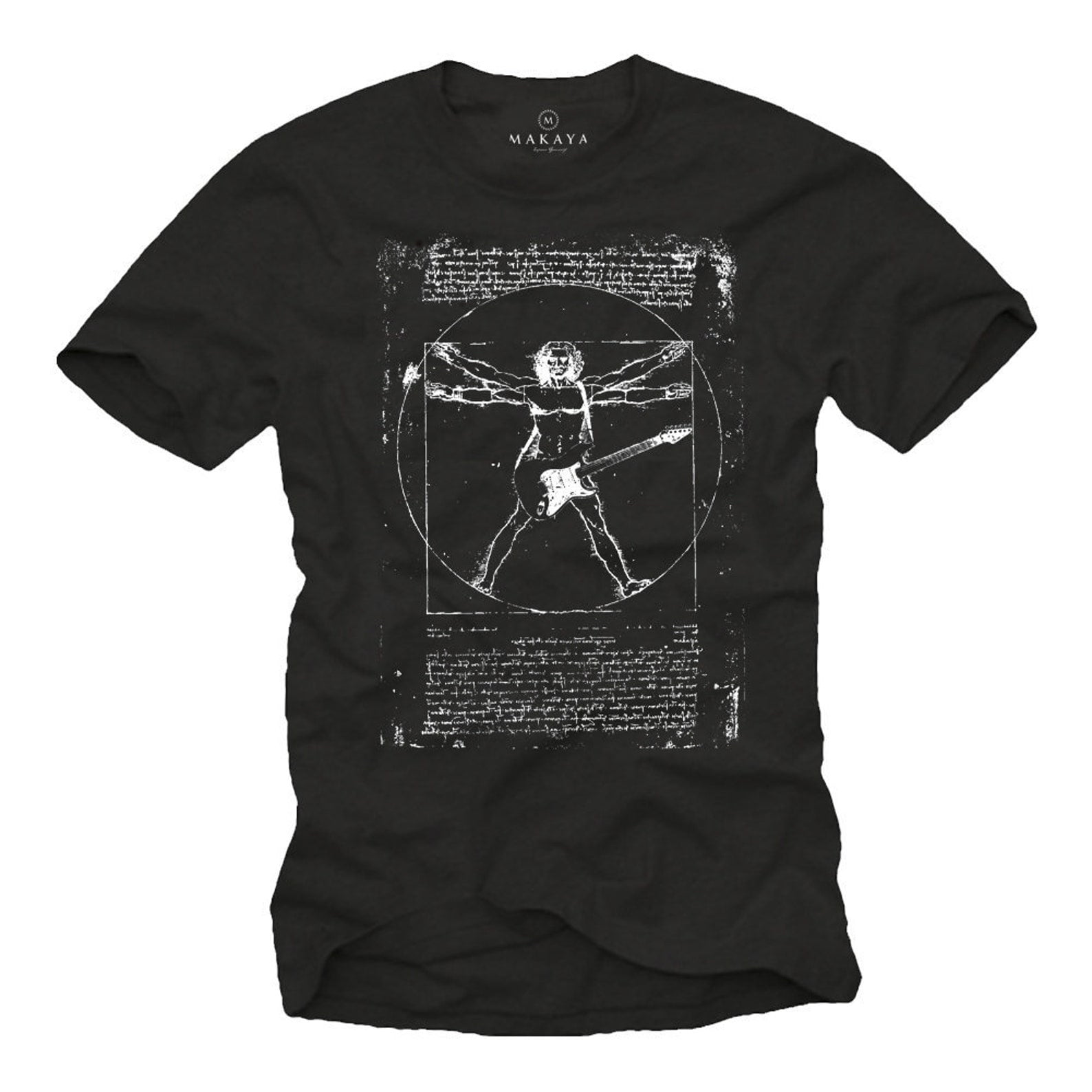 Da Vinci Rock Band Guitar Music Graphic Tee Men Boys Band Lover Gift ...