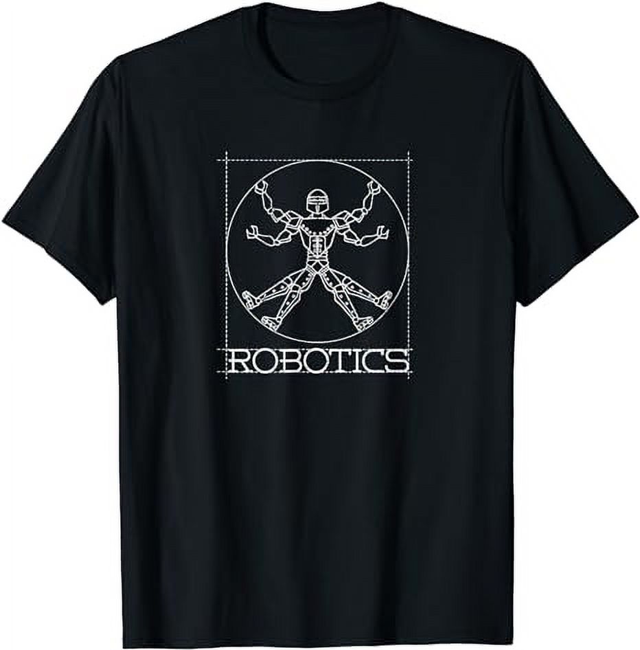 Da Vinci Vitruvian Robot Robotics Engineer T-Shirt - Walmart.com