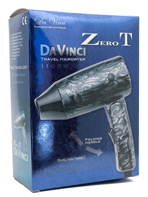 Da Vinci ZERO T 1100w Dual Voltage Hair Dryer with Folding Handle - Walmart.com