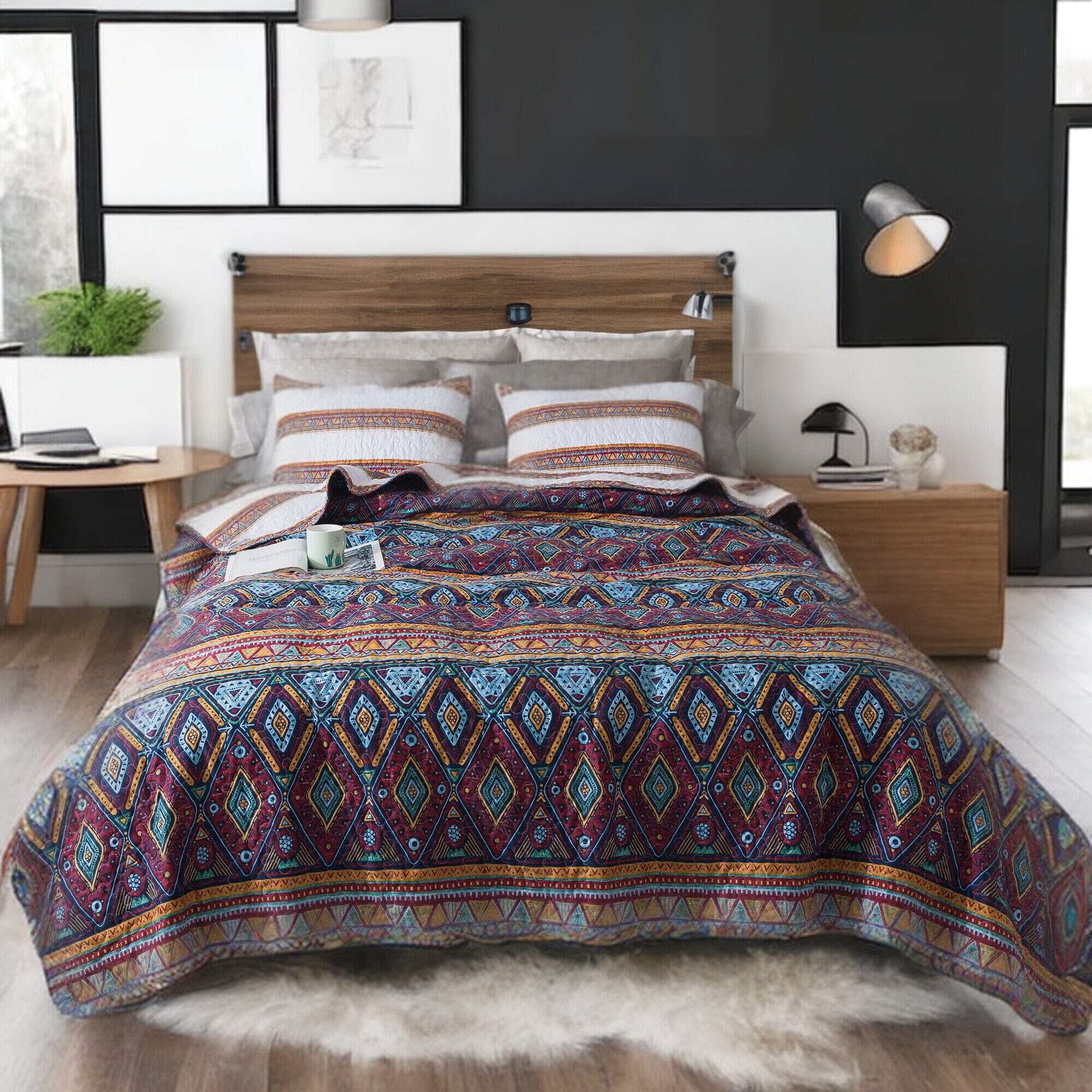 DaDa Bedding Southwestern Aztec Bohemian Desert Tribal Quilted ...