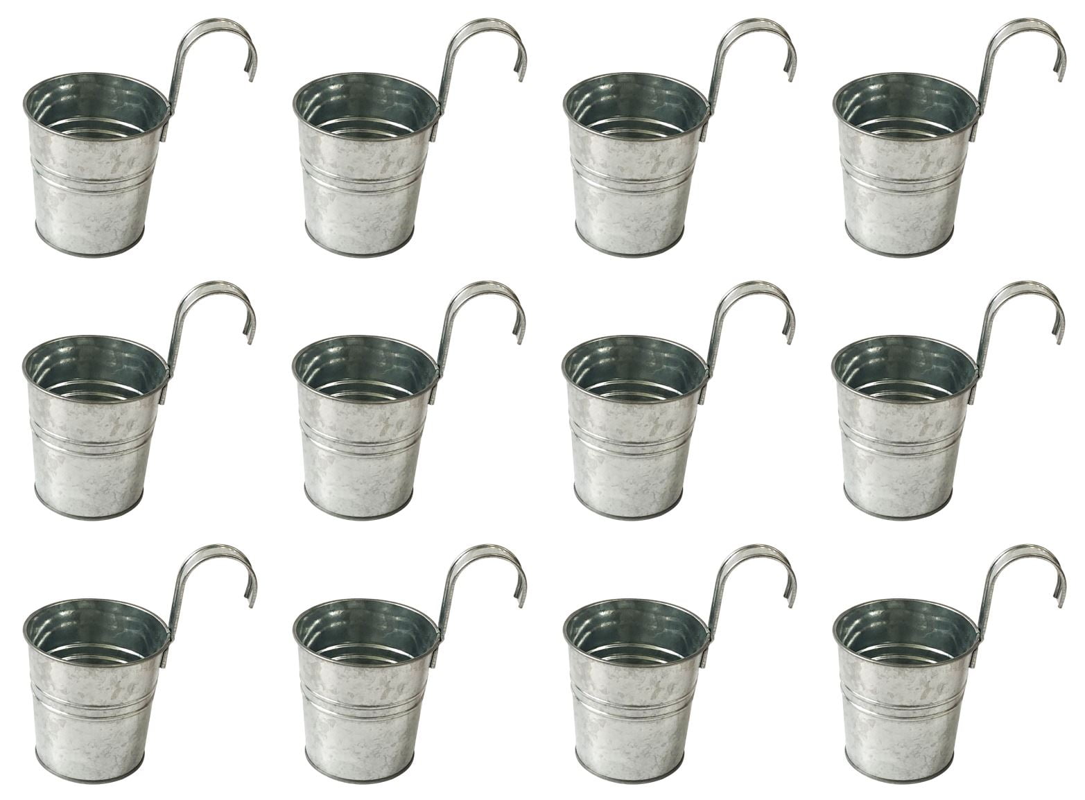 DaHo 12pc Small Metal Railling Hanging Planter, Hanging Flower Plant ...
