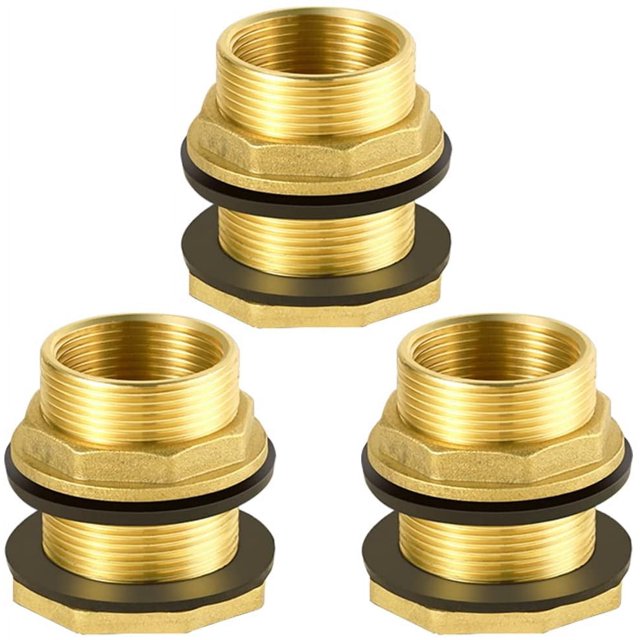 DaKuan 3 pcs 1/2 inch Female 3/4 inch Male Soild Brass Water Tank ...