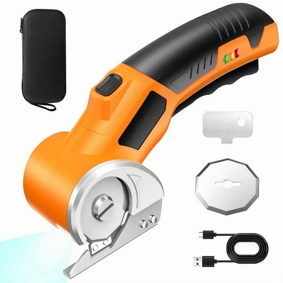 Cordless Electric Scissors: 4V Rechargeable Rotary Cardboard Cutter ...