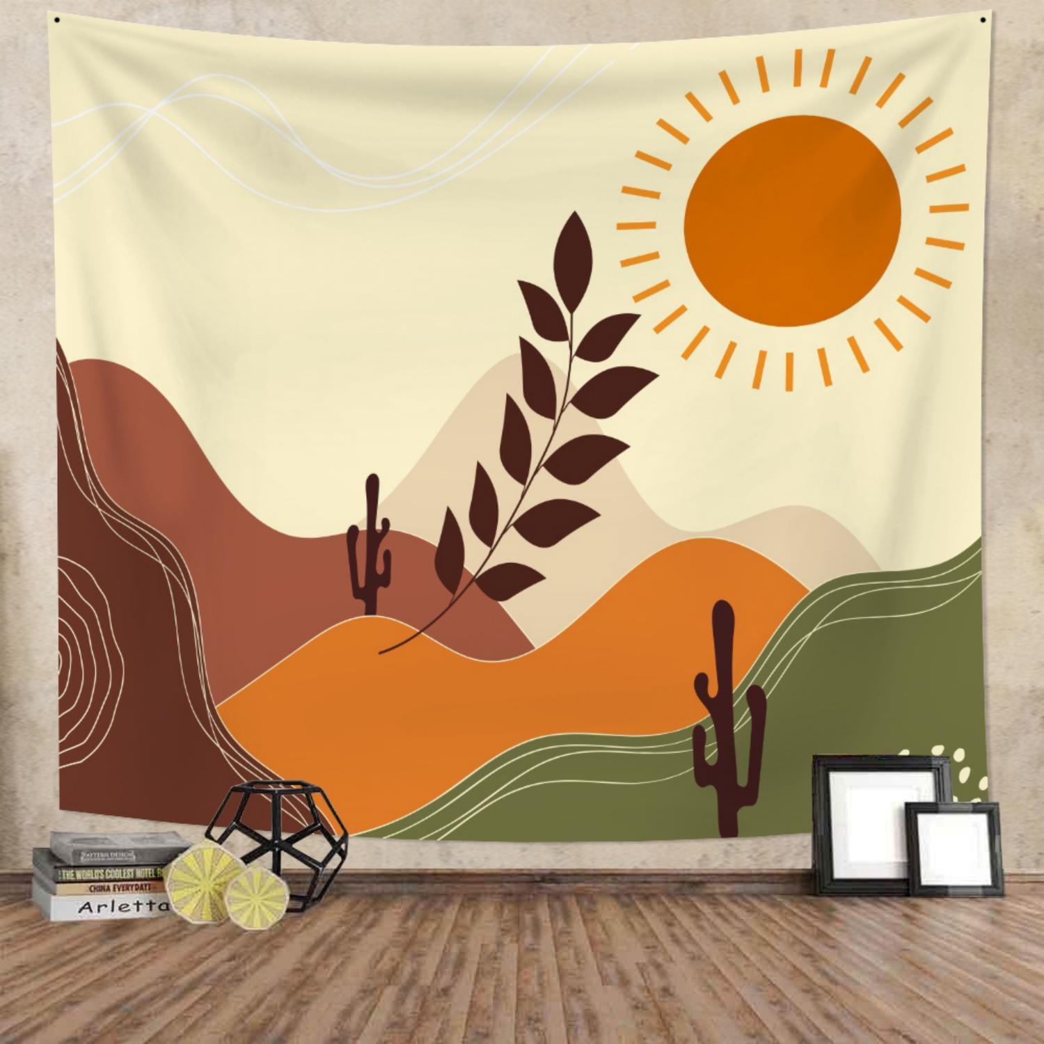 DaShan Boho Sun Tapestry Wall Hanging,Abstract Mountains Tapestries for ...