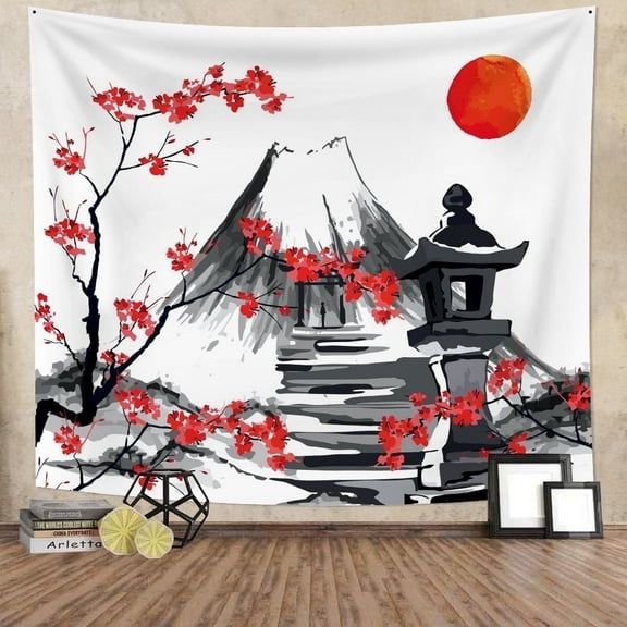 Dashan Full Moon Over Ocean Tapestry Wall Hanging,Japanese Tapestries ...