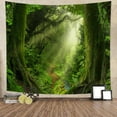 DaShan Misty Forest Tapestry Wall Hanging,Nature Green Tree Wall Decor ...