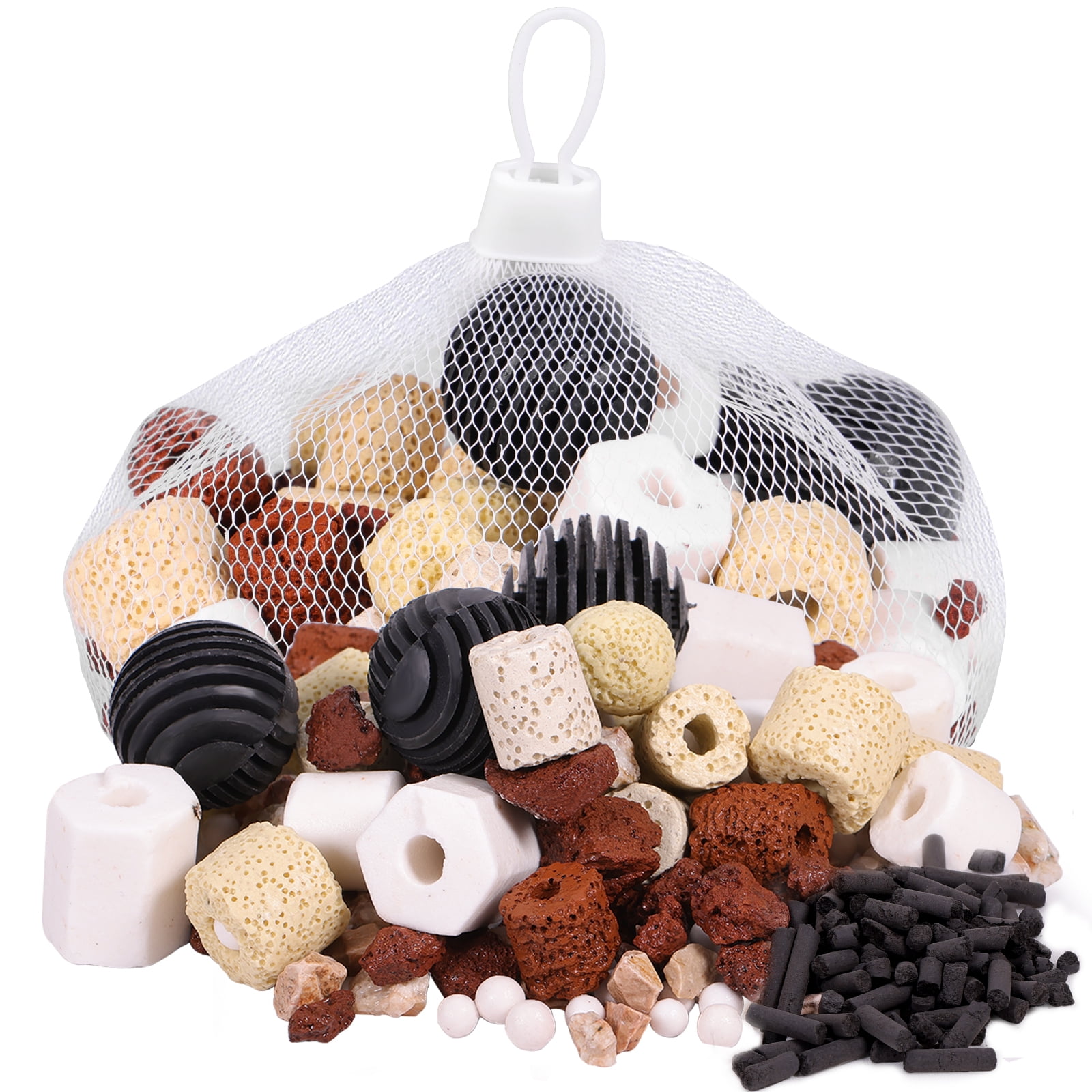 DaToo Aquarium Filter Media 12 Species Bio Balls Ceramic Rings ...
