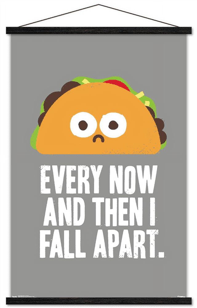 DaVid Olenick - Taco Fail Wall Poster with Wooden Magnetic Frame, 22. ...