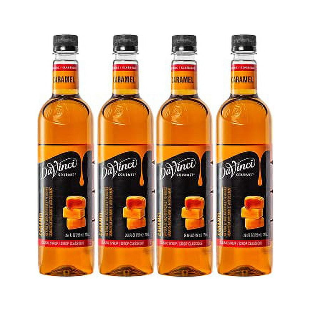 DaVinci Gourmet Classic Coffee Syrup, Caramel, 25.4 Fl Oz (Pack of 4 ...