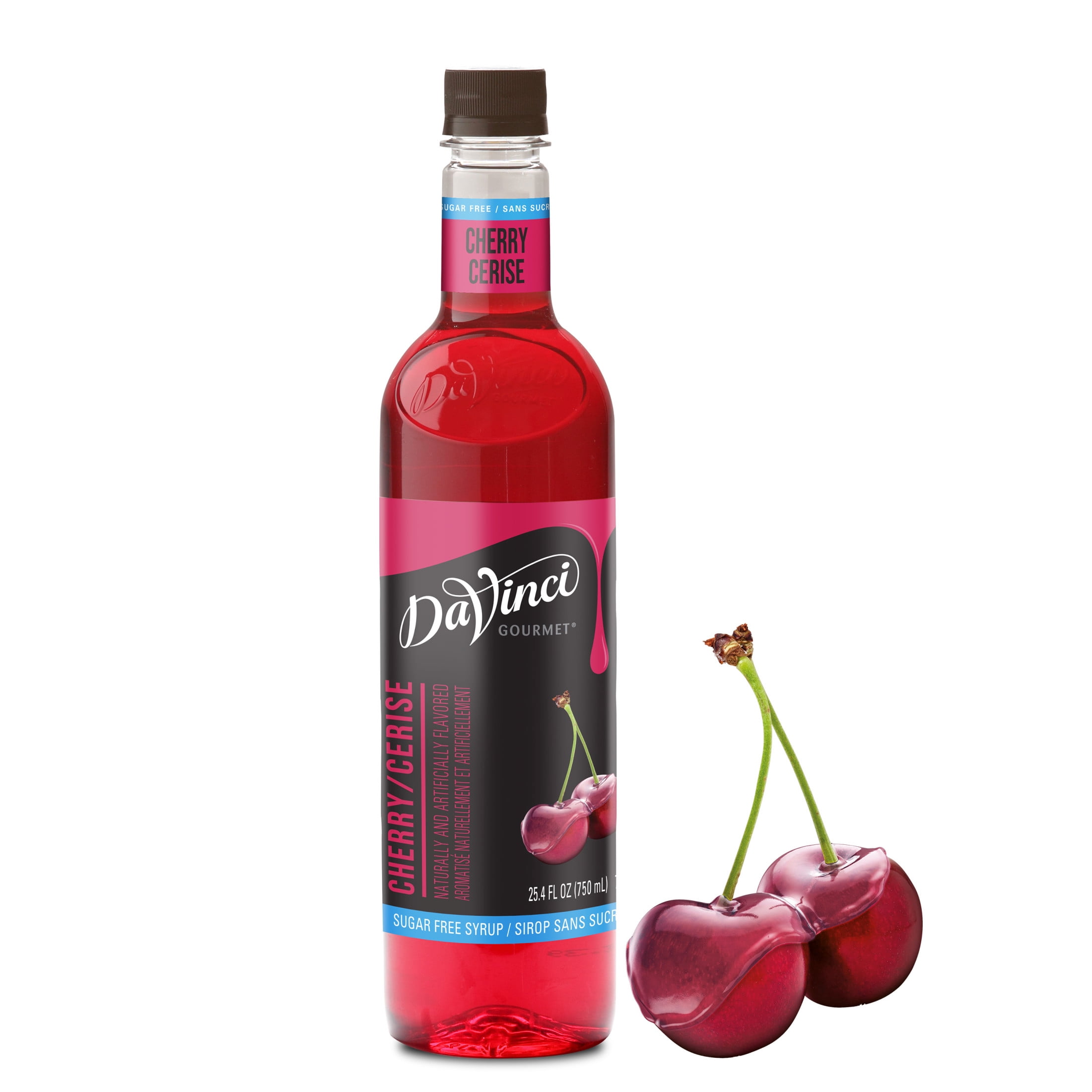 DaVinci Gourmet Sugar-Free Cherry Syrup, 750 ml with Fruity Flavoring ...