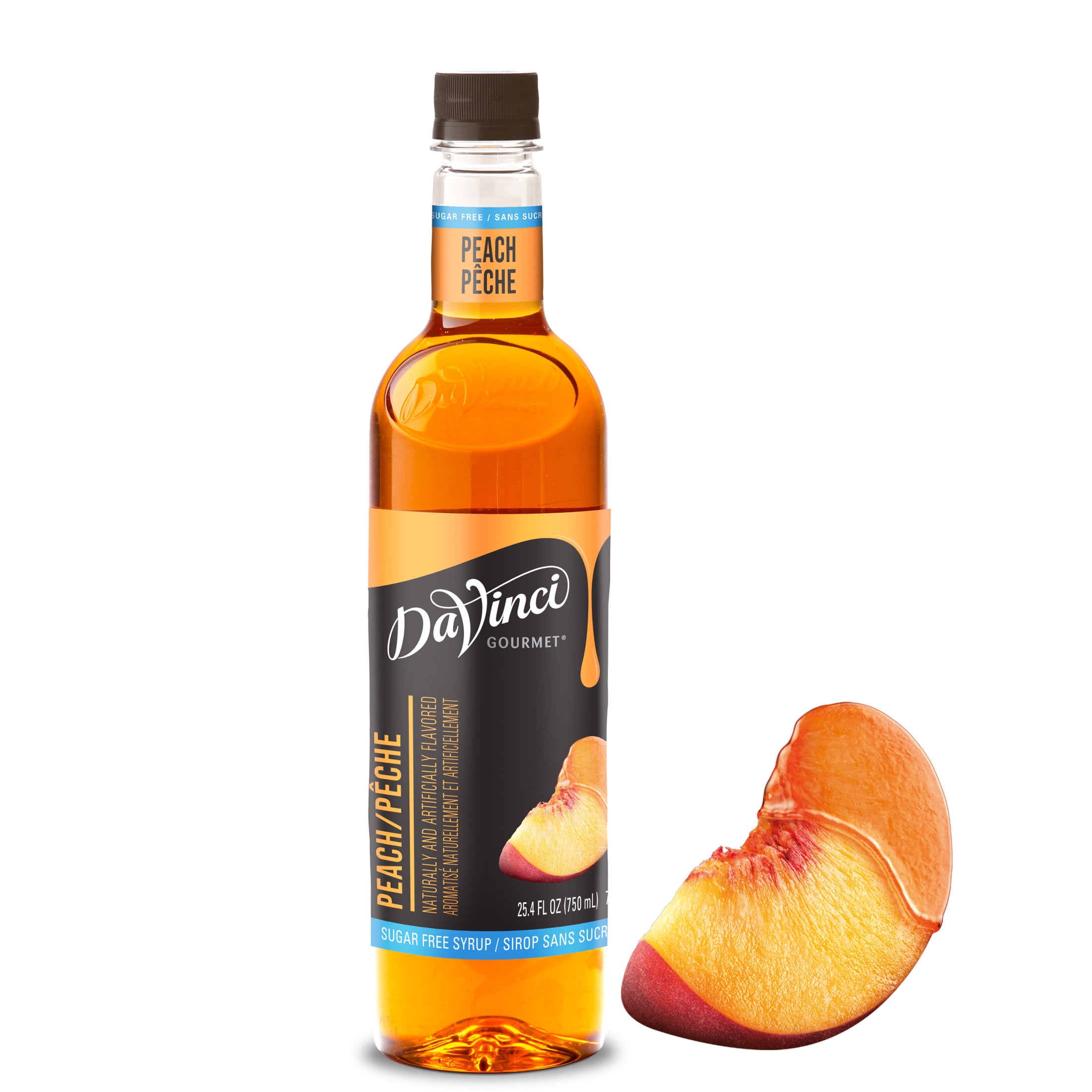 DaVinci Gourmet Real Fruit Sugar-Free Peach Syrup, 750 ml - Walmart.com