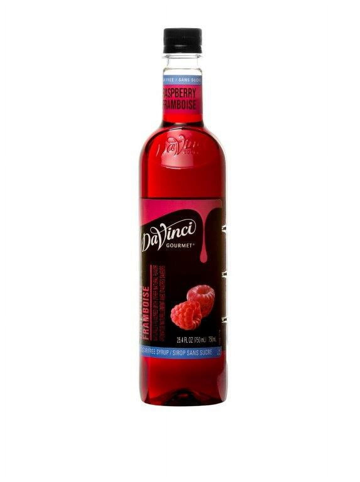 DaVinci Sugar Free Raspberry Syrup, 750ml for Breakroom Kitchen ...