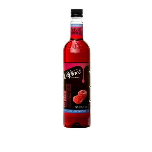 DaVinci Sugar Free Raspberry Syrup, 750ml for Breakroom Kitchen ...