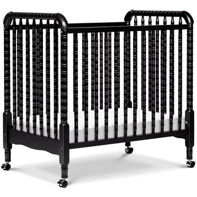 DaVinci Jenny Lind Pine Wood 3-in-1 Convertible Mini Crib in Ebony ...