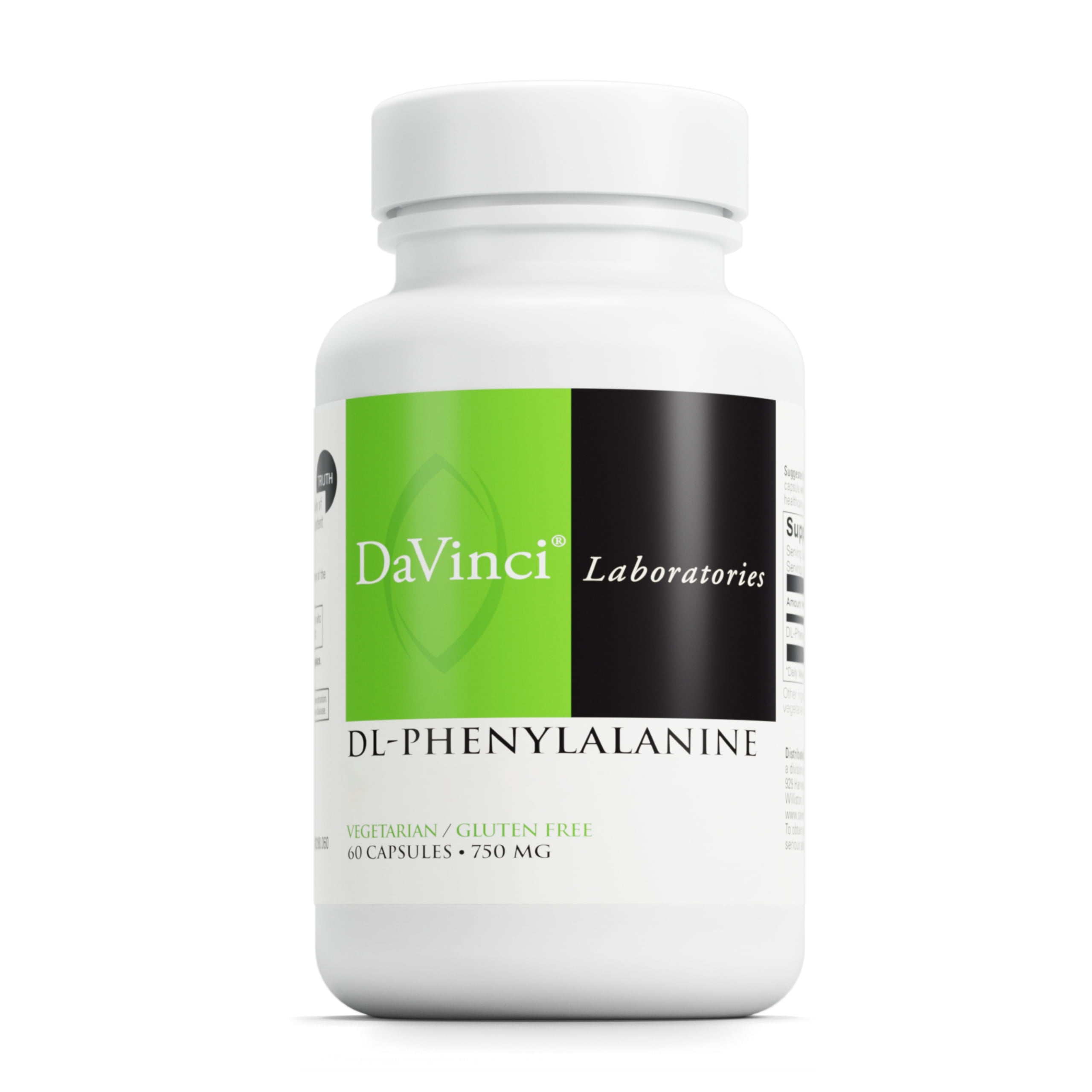 DaVinci Labs DL-Phenylalanine - Mood Support & Endorphine Production, Pain Relief - 60 ...