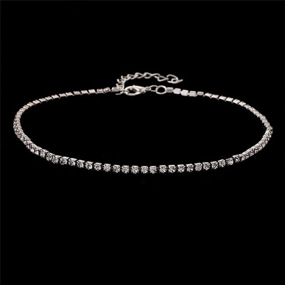 DaXi Women Shiny Rhinestones Collar Choker Necklace Wedding Party ...
