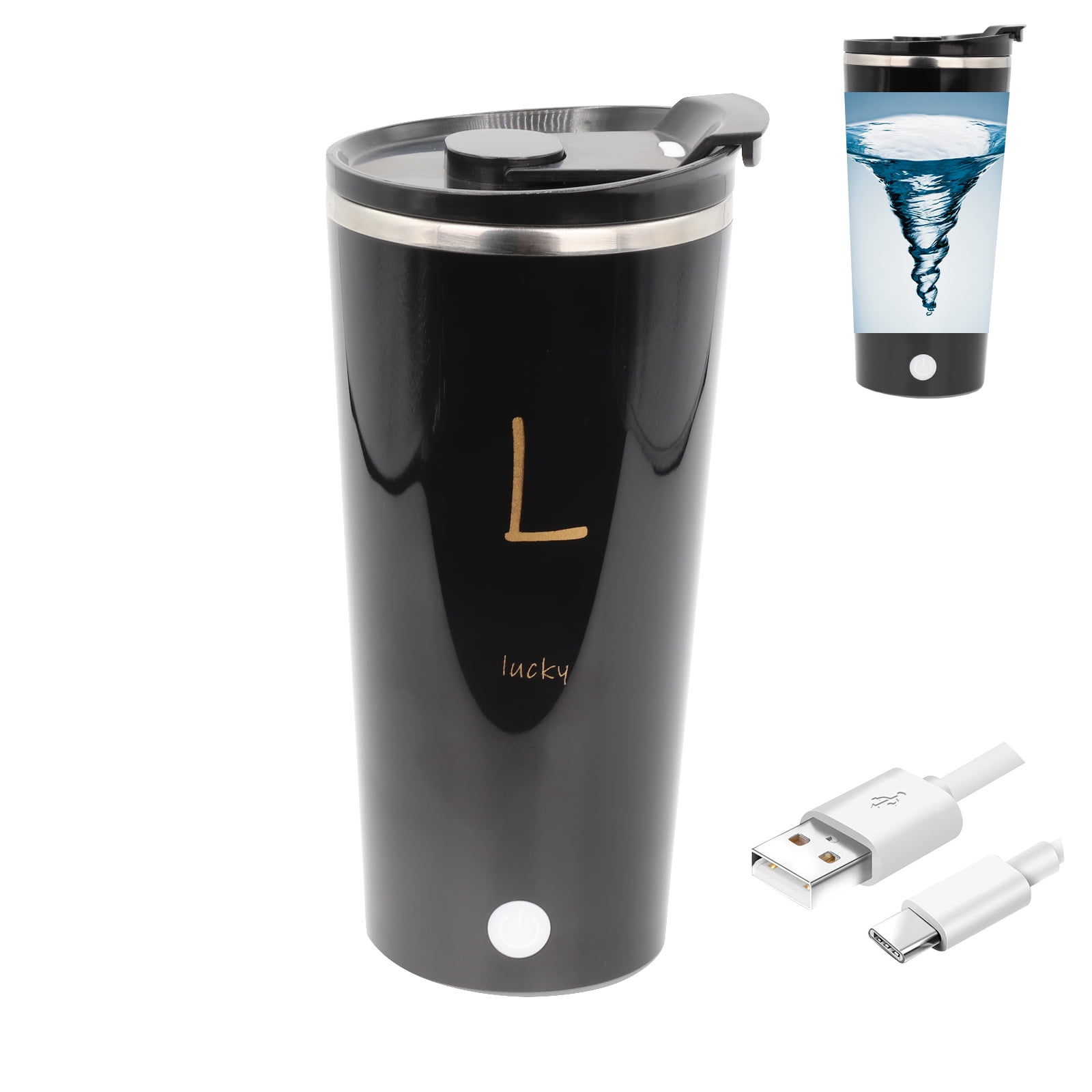 DaaSiGwaa Rechargeable Self Stirring Mug - Magnetic Electric Auto ...