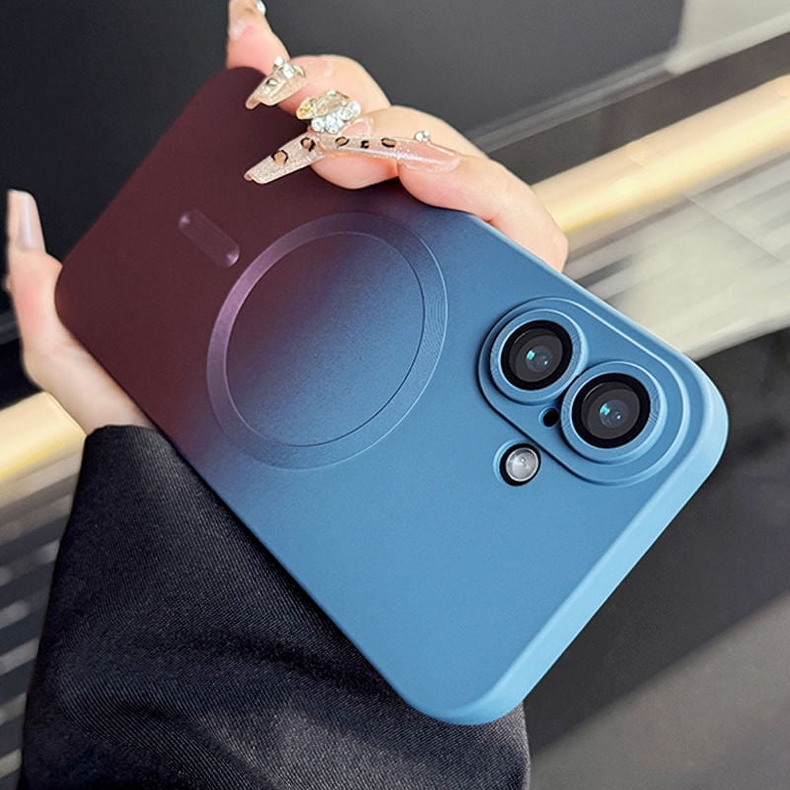Daatumm Gradient Effect Full Protection Magnetic Silicone Phone Case ...
