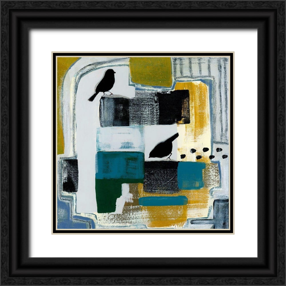 Daavettila, Tara 15x15 Black Ornate Wood Framed with Double Matting ...