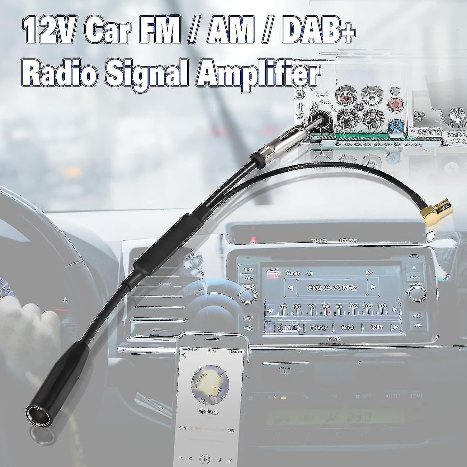 Dab Antenna Splitter Car Splitter Smb Adapter Din Plug Car Antenna ...