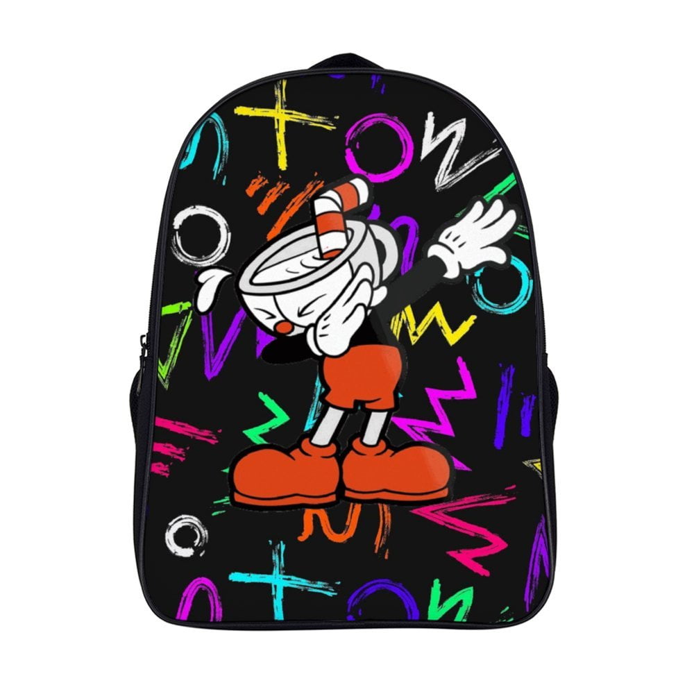 Dab Cuphead Mugman Unisex Backpack Schoolbag Bookbag 2 Compartment ...