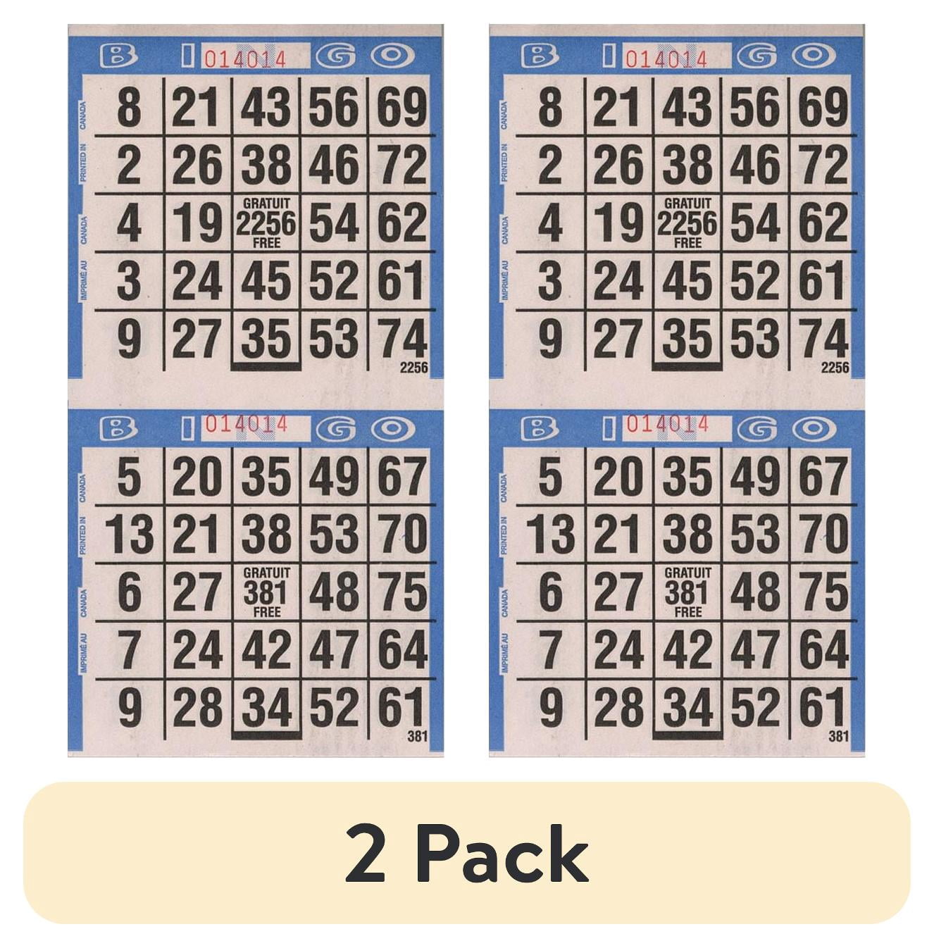 (2 pack) Dab'N Stic Bingo Game Sheets, 4" X 8", 125/Pkg - Walmart.com