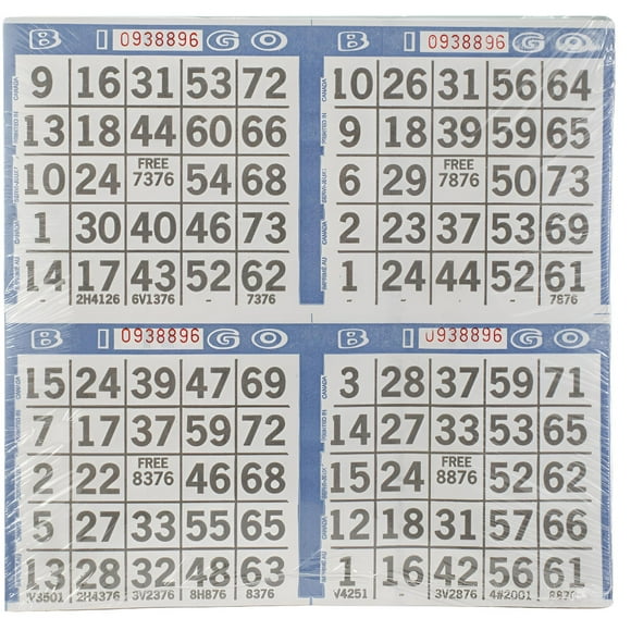Bingo Game Paper Sheets