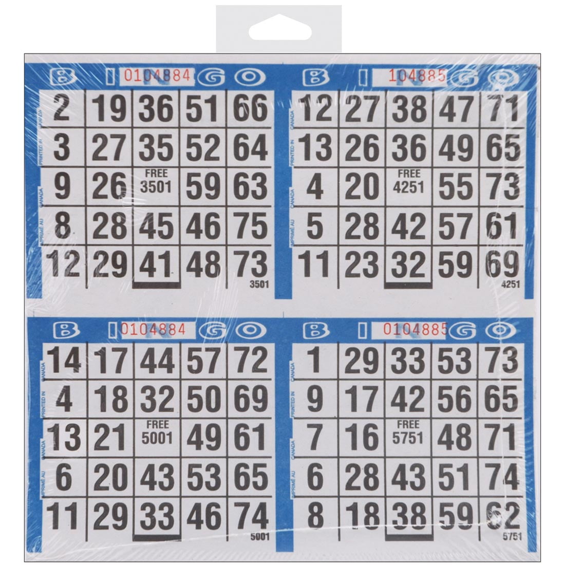 Dab'N Stic Bingo Game Sheets, 8" X 8", 125/Pkg - Walmart.com