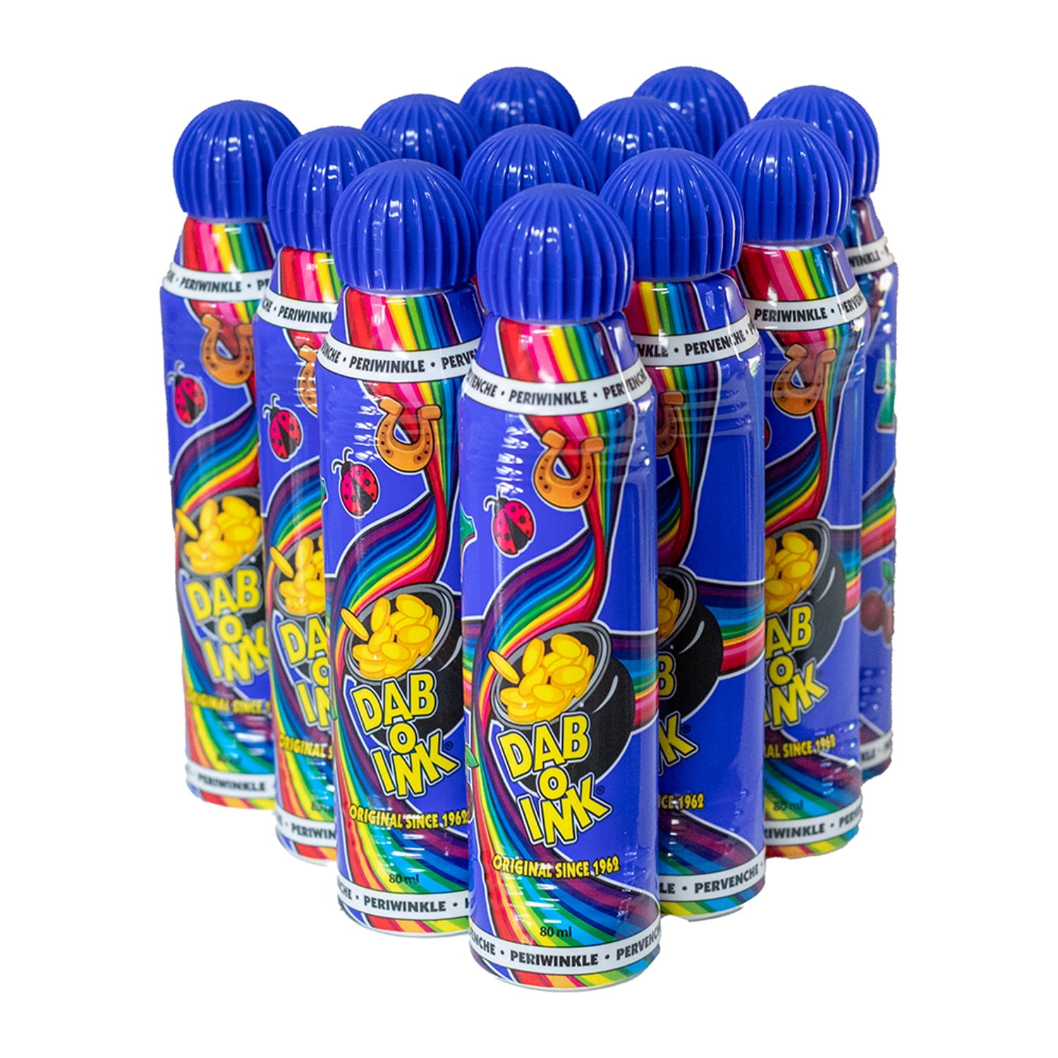 Dab-O-Ink Bingo Daubers - 12 Pack - Aqua - 3oz Bingo Ink Markers with ...