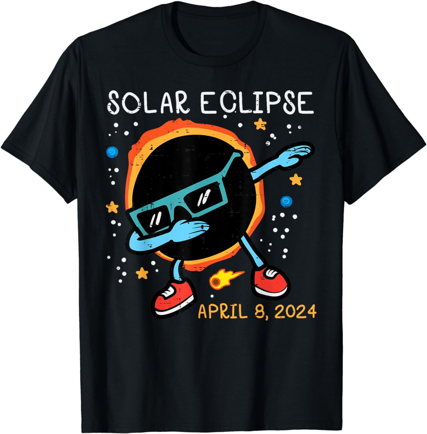 Dab Sun Solar Eclipse 2024 Totality April 8 Men Boys Kids T-Shirt ...